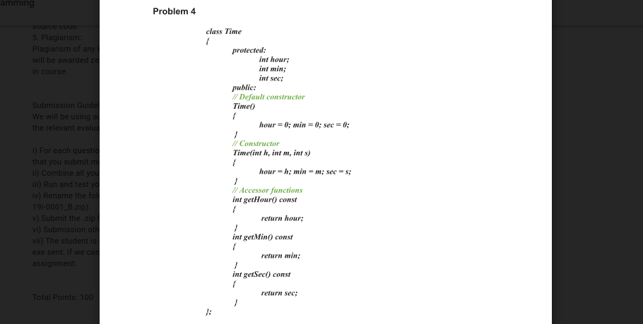 Solved amming Problem 4 suurce coue 5. Plagiarism: | Chegg.com