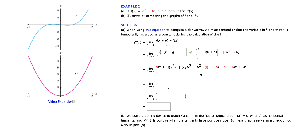 Solved 20 EXAMPLE 2 (a) If f(x) = 5x3 - 3x, find a formula | Chegg.com