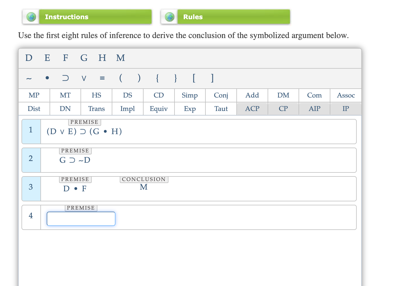 Solved Instructions Rules Use the first eight rules of | Chegg.com