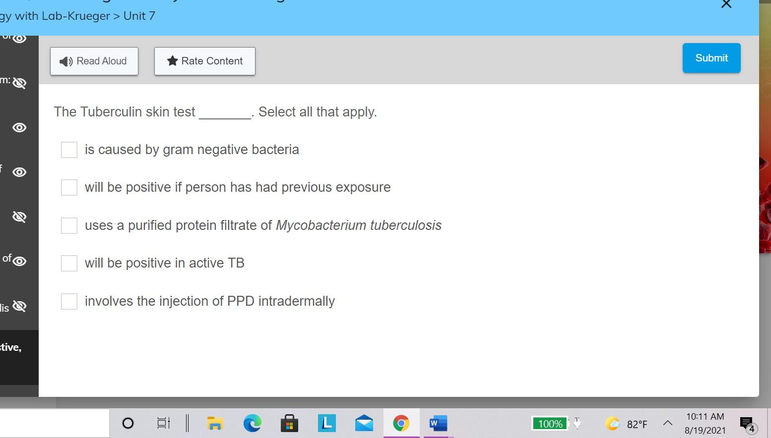 Solved gy with Lab-Krueger > Unit 7 Read Aloud Rate Content | Chegg.com