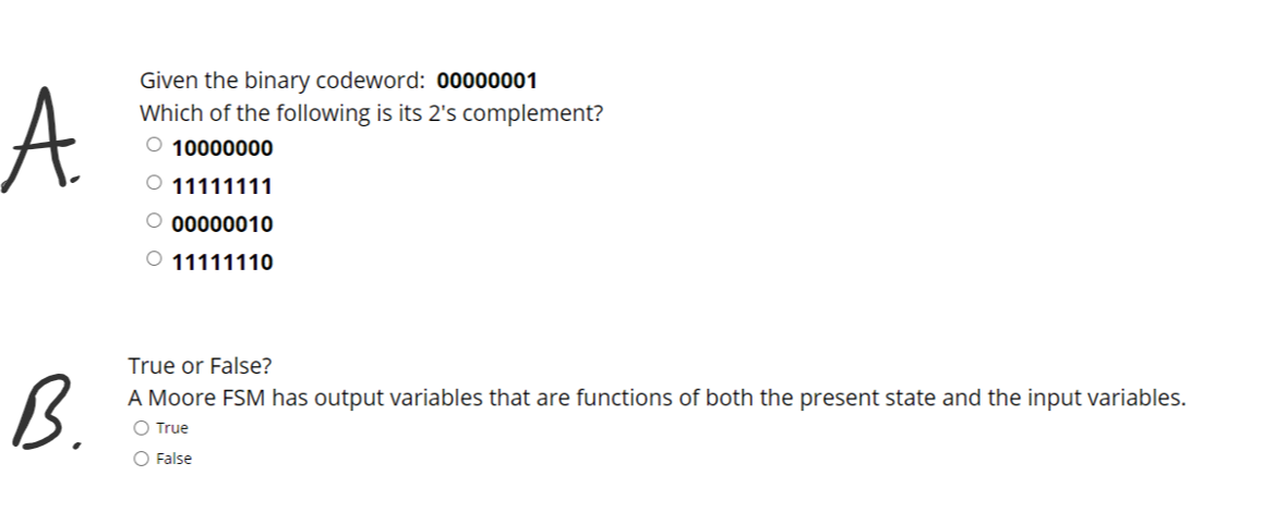 Solved A Given The Binary Codeword 00000001 Which Of The 