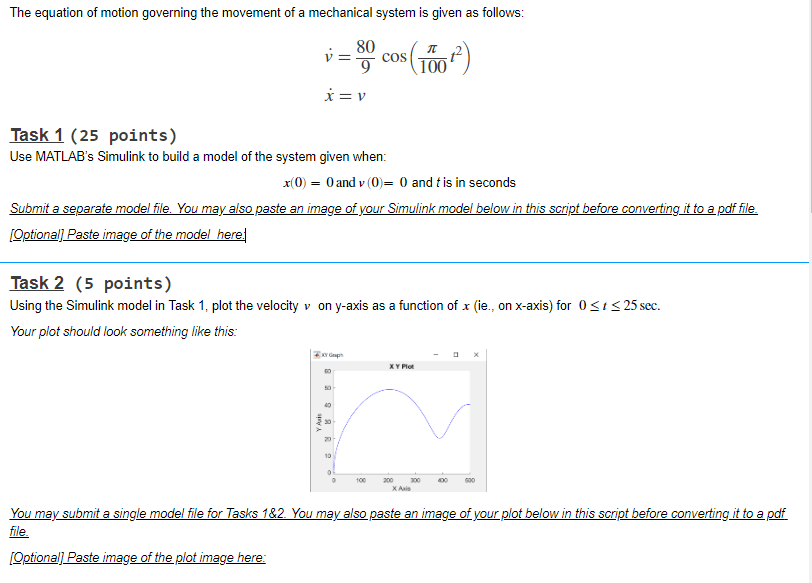 Solved The equation of motion governing the movement of a | Chegg.com