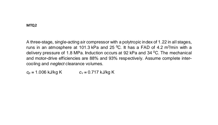 Solved calculate the intermediate pressure between the first | Chegg.com