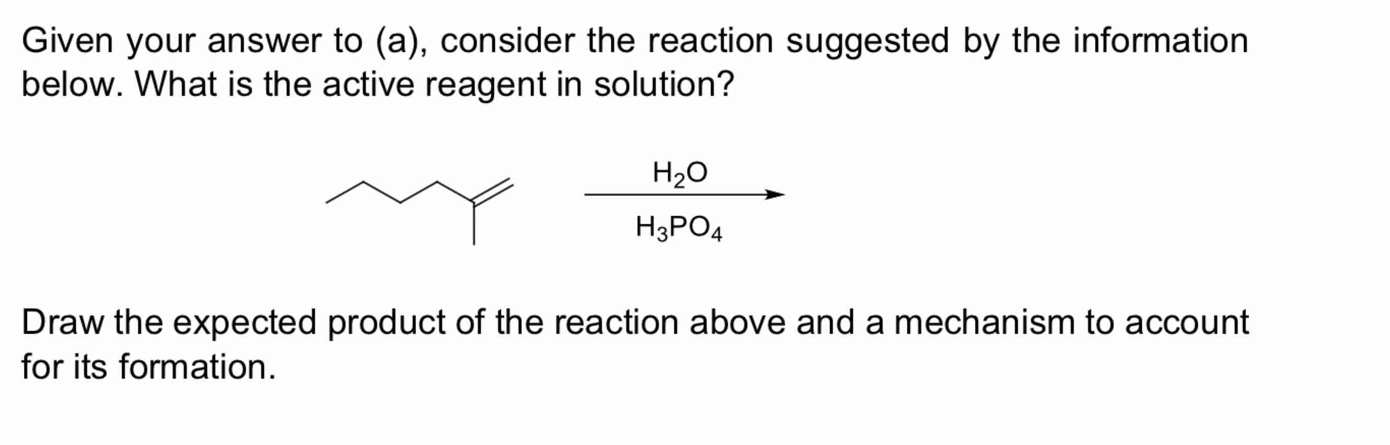 Solved Given your answer to (a), ﻿consider the reaction | Chegg.com