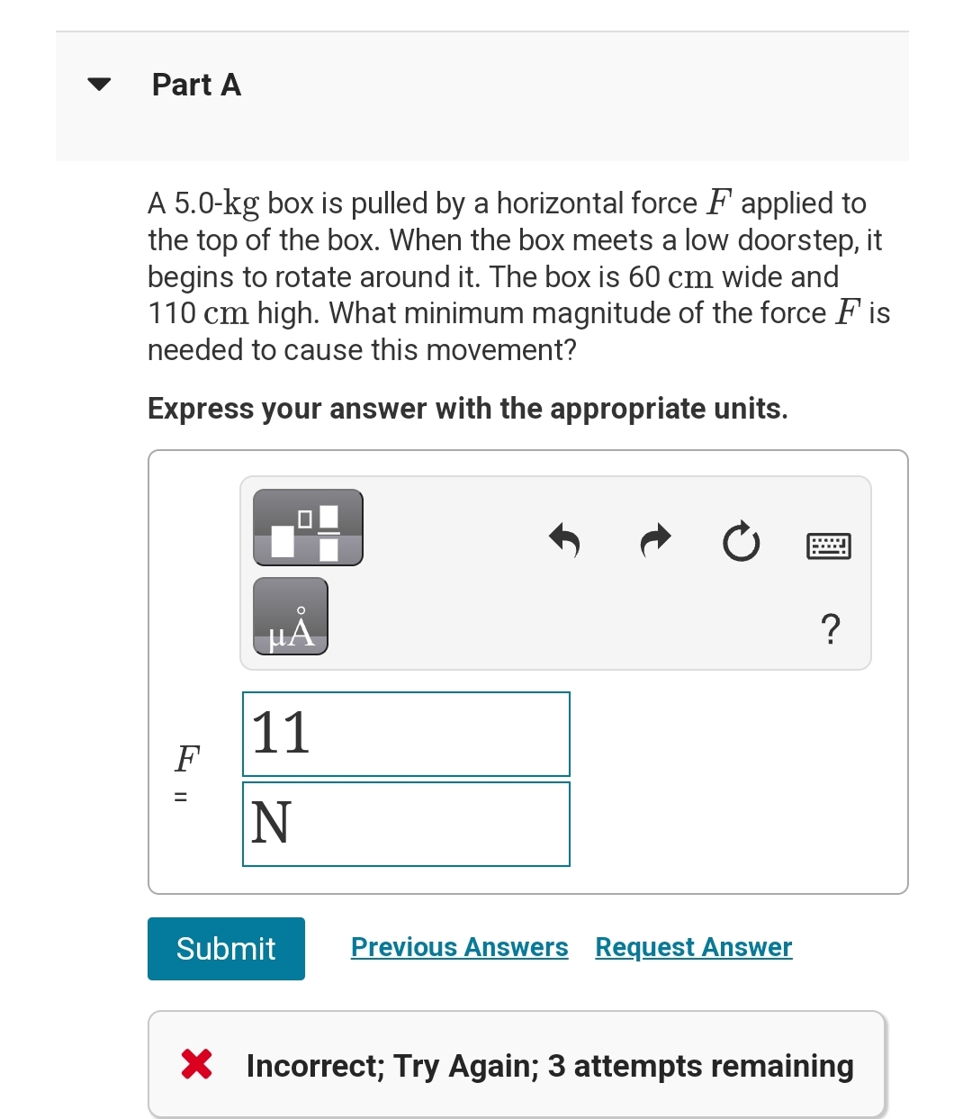 Solved A 5.0-kg box is pulled by a horizontal force F | Chegg.com