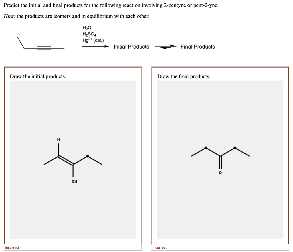 Solved Predict the initial and final products for the | Chegg.com