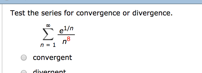 Solved Test the series for convergence or divergence. State | Chegg.com