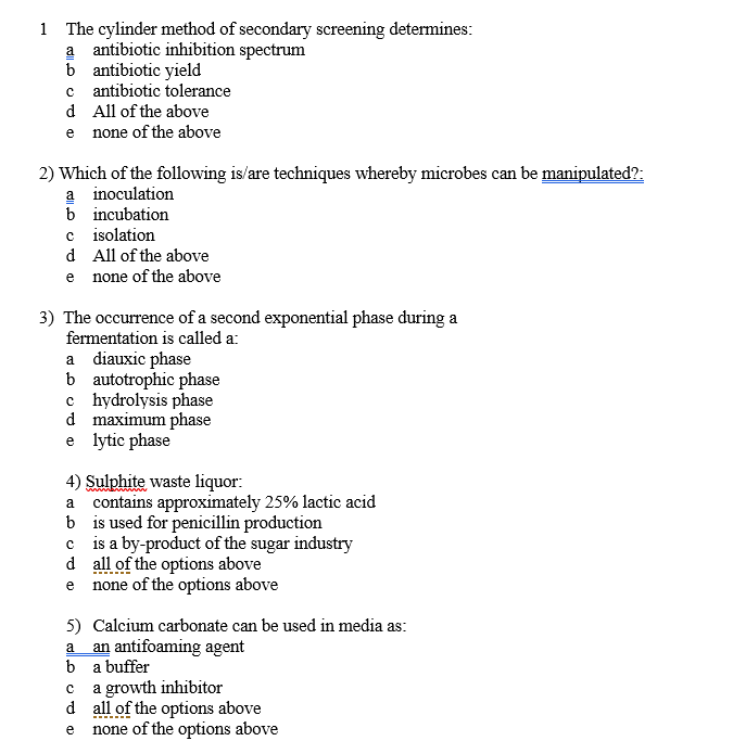 Solved 1 The cylinder method of secondary screening | Chegg.com