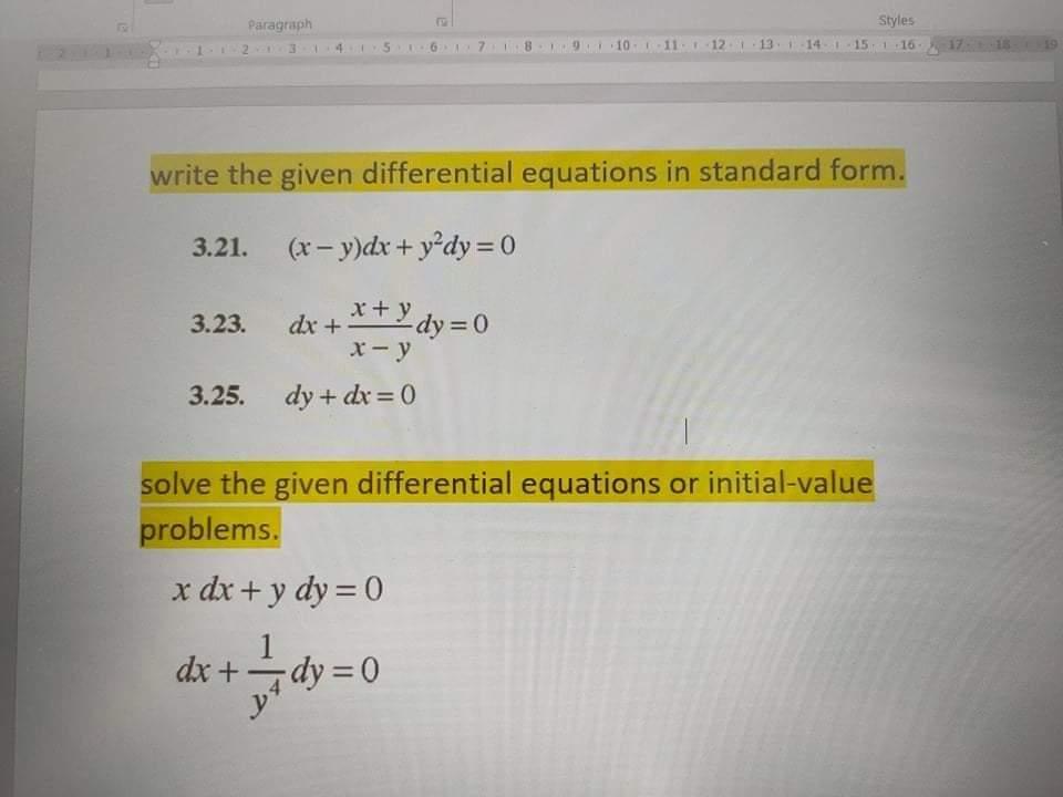 Solved Paragraph Styles 5 6 12 14 15 116. write the given | Chegg.com