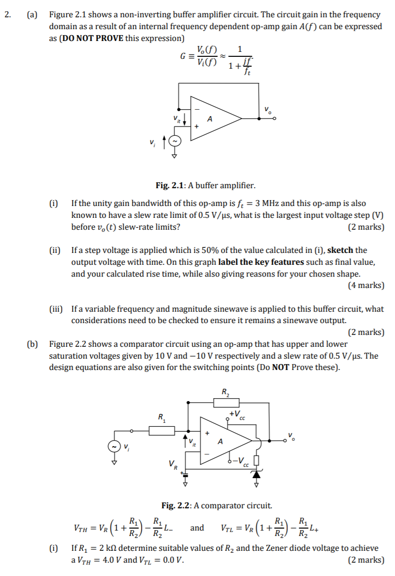 2. (a) Figure 2.1 shows a non-inverting buffer | Chegg.com