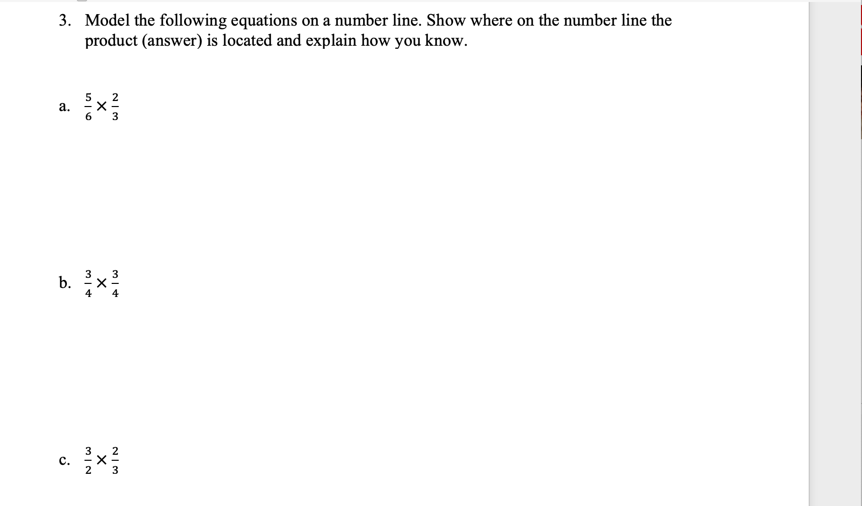 Solved 3. Model the following equations on a number line. | Chegg.com