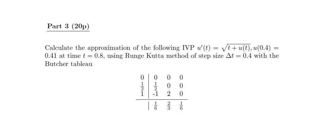 Solved Calculate the approximation of the following IVP | Chegg.com
