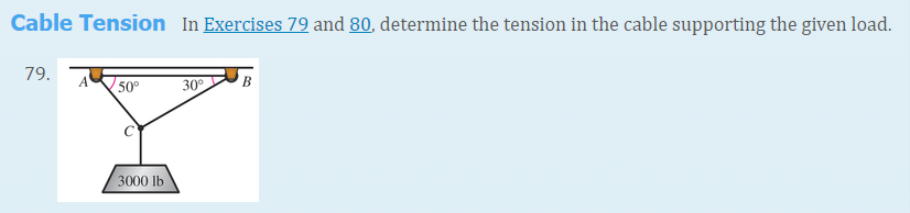 Solved Cable Tension In Exercises 79 and 80, determine the | Chegg.com