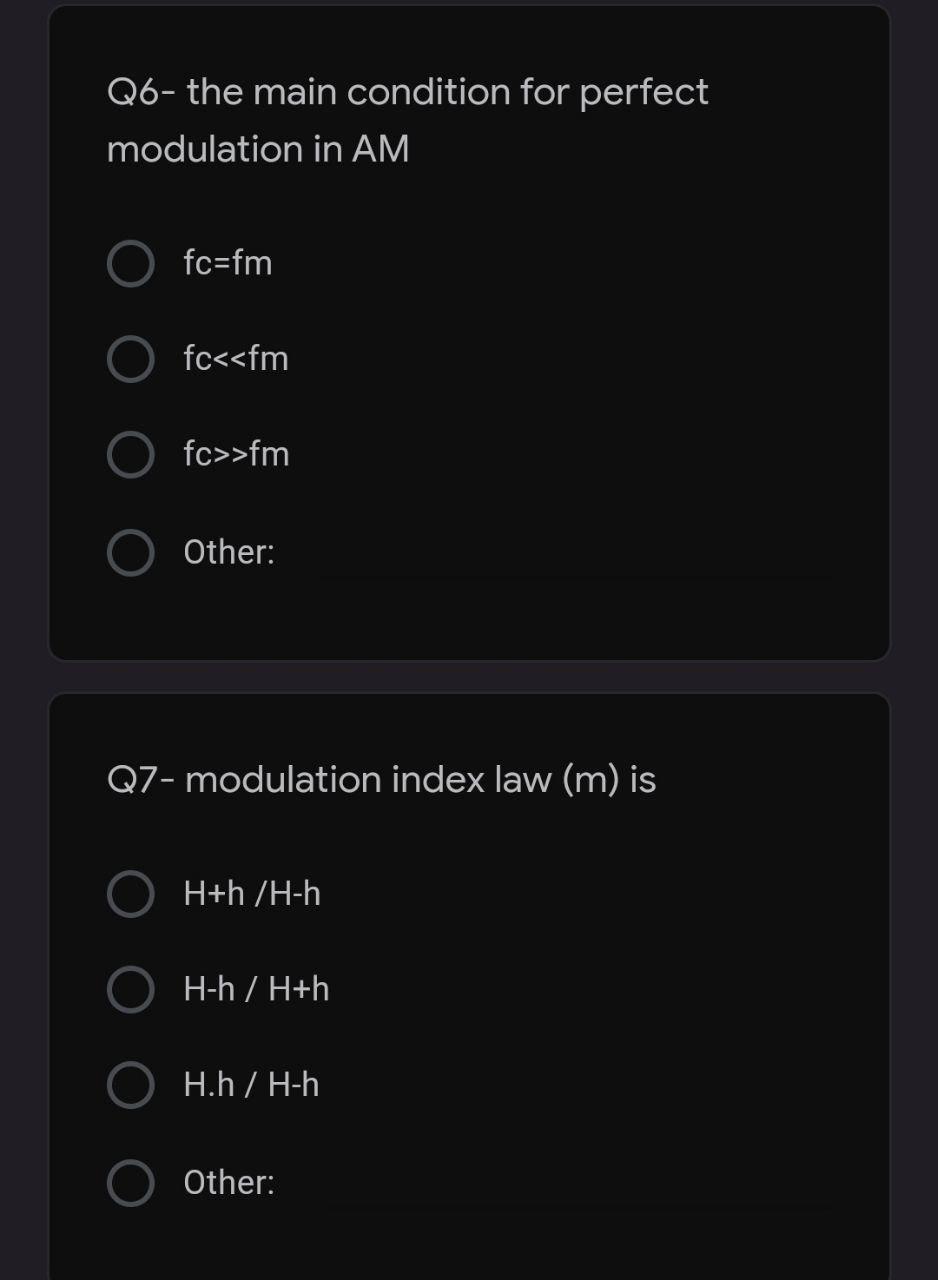 Solved Q6- the main condition for perfect modulation in AM | Chegg.com