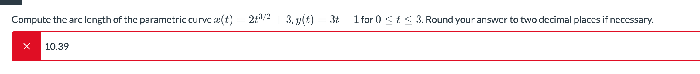 Solved Compute the arc length of the parametric curve | Chegg.com
