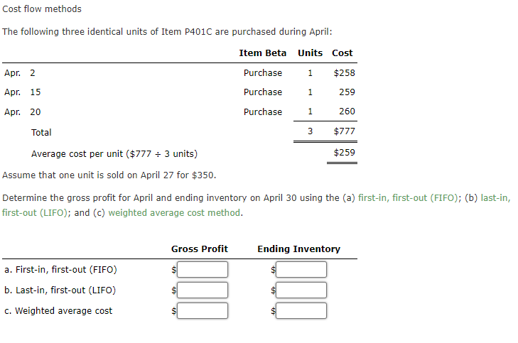 Solved Cost flow methods The following three identical units | Chegg.com