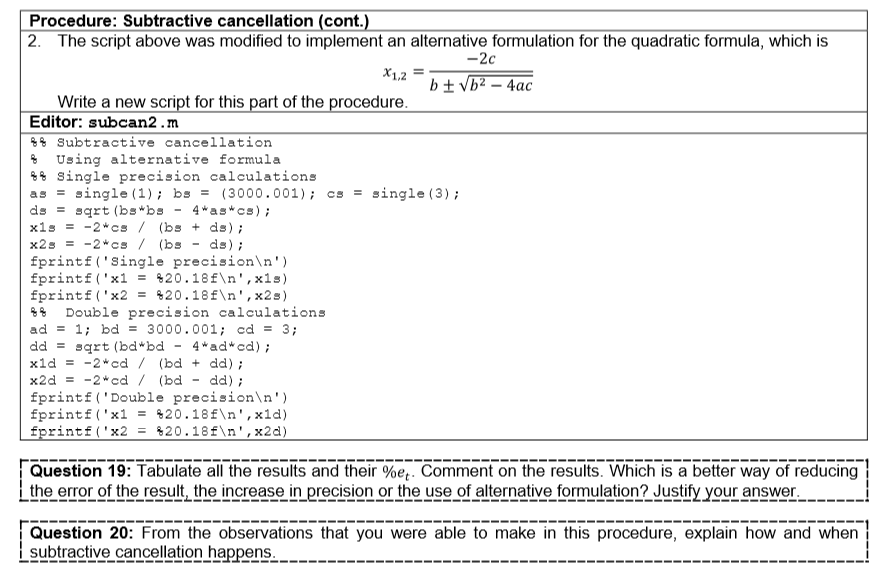 Solved Procedure: Error propagation in large number of | Chegg.com