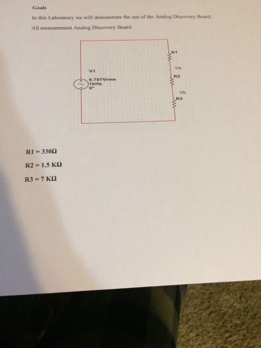 Solved Using Analog Discovery And Protype Board Wire The 