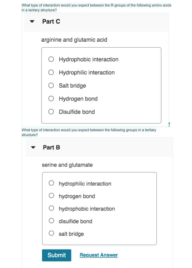 Solved What type of interaction would you expect between the | Chegg.com