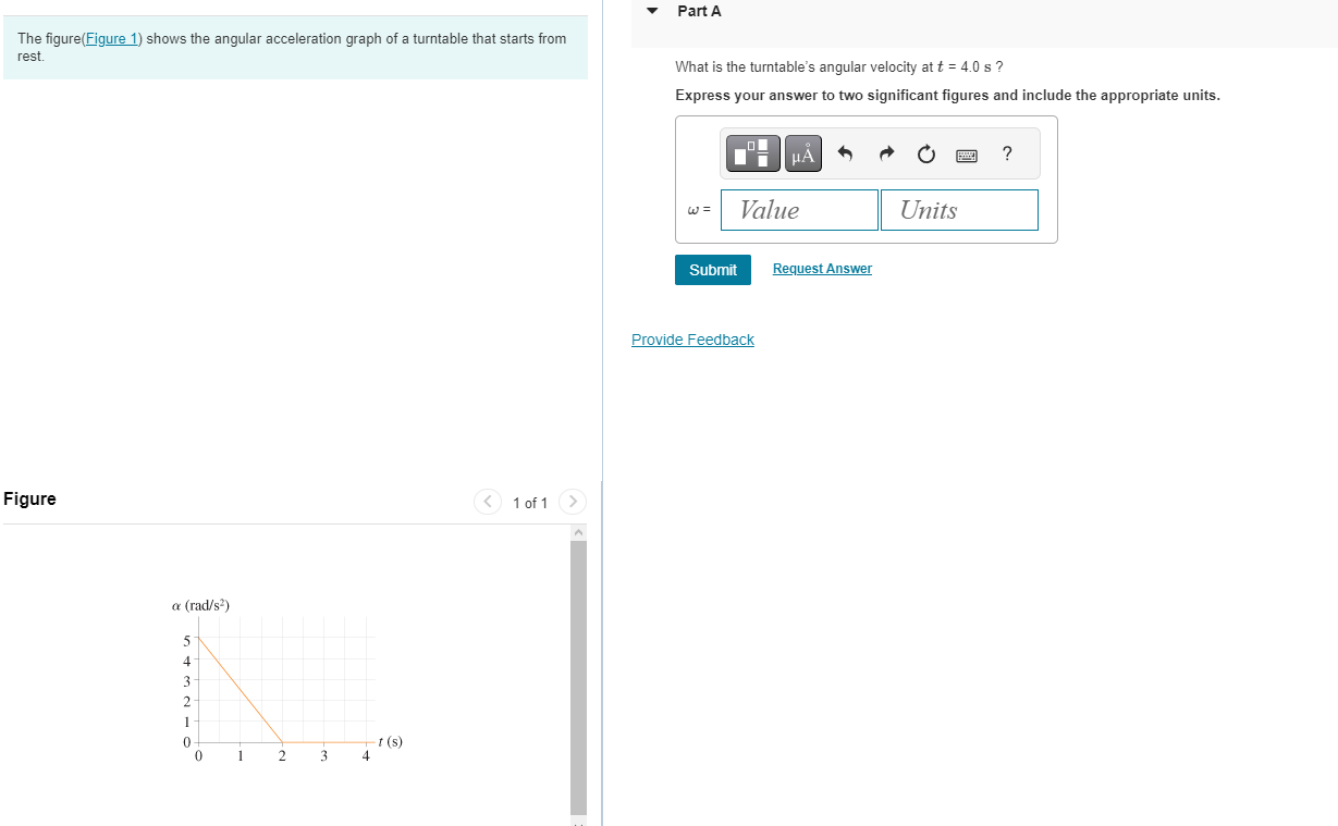 Solved The Figurel I Shows The Angular Acceleration Graph Of
