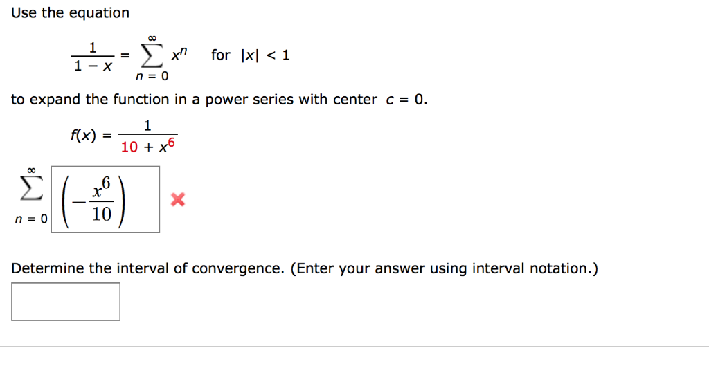 Solved Use the equation 1 xn for x