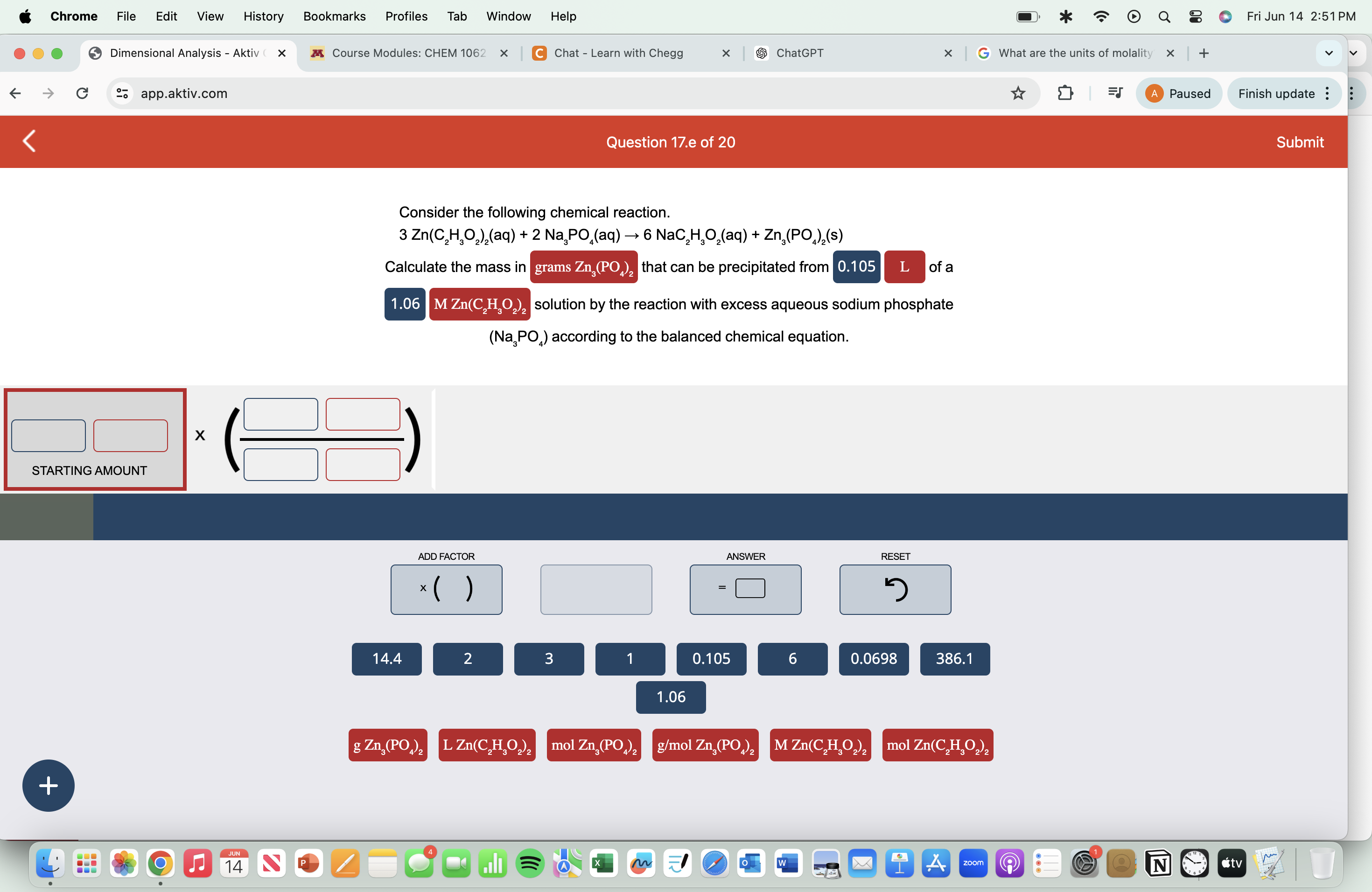 Solved Consider the following chemical reaction. PLEASE PUT | Chegg.com