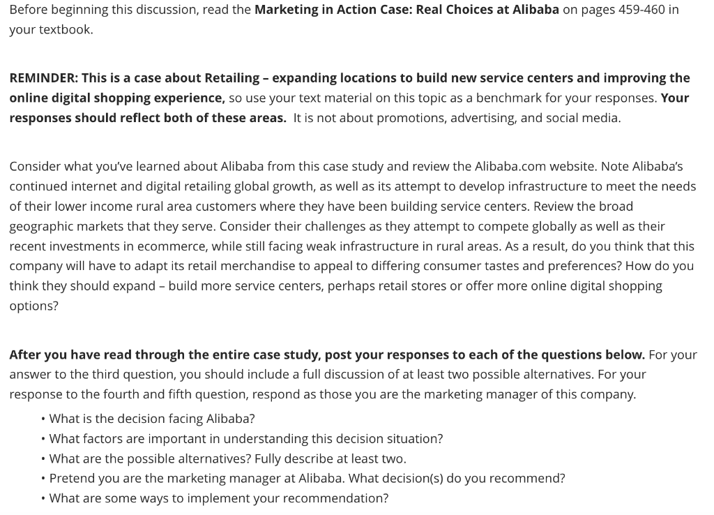 Solved Before beginning this discussion, read the Marketing | Chegg.com