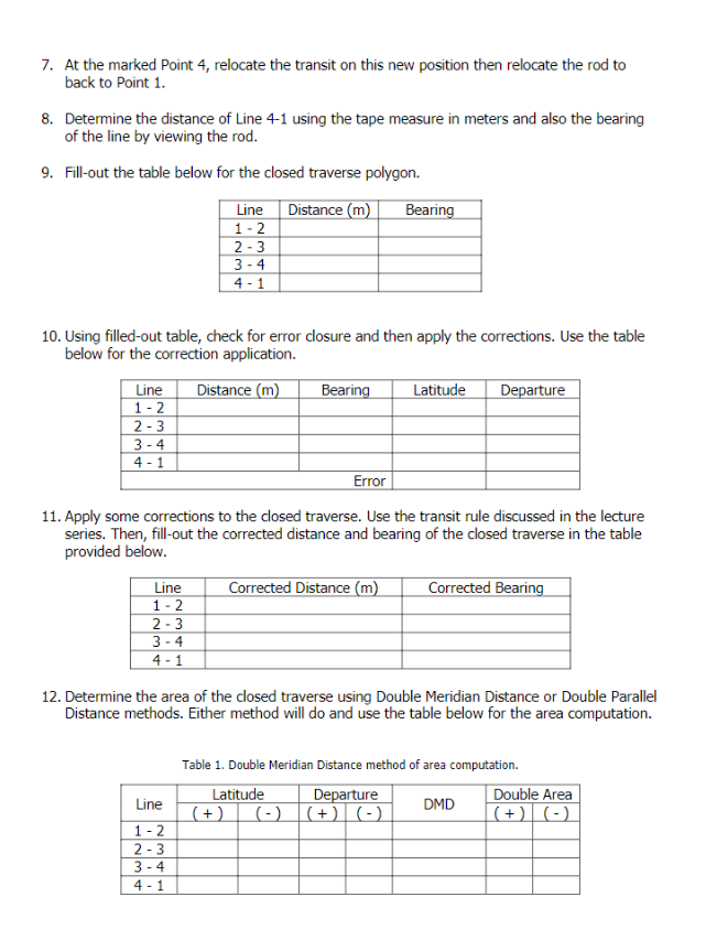 Solved CE0015L - Fundamentals of Surveying Field Work 3 - | Chegg.com
