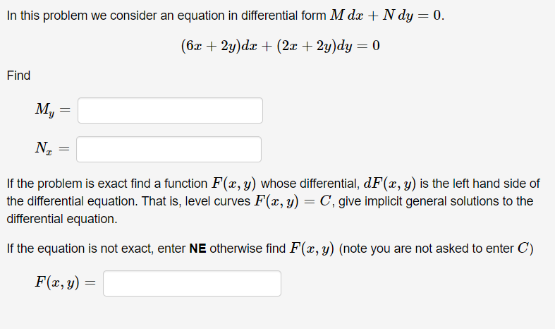 Solved In this problem we consider an equation in | Chegg.com