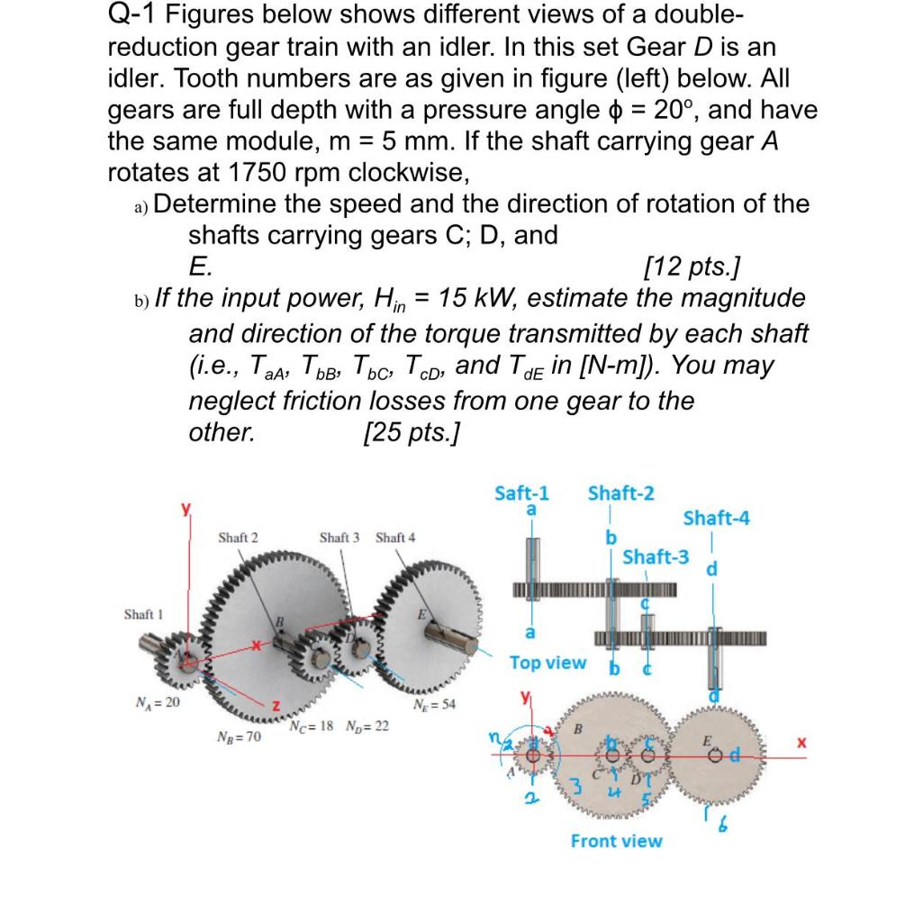 Solved a) Q-1 Figures below shows different views of a | Chegg.com