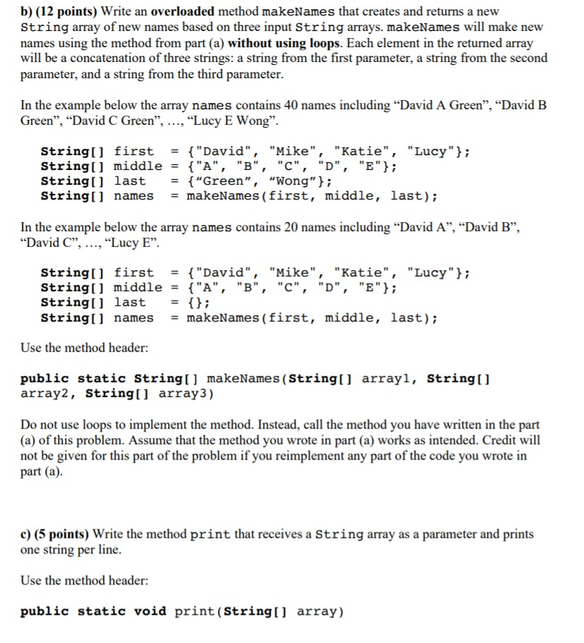 Solved Problem 1: 1-D Array (35 points) In this problem you | Chegg.com