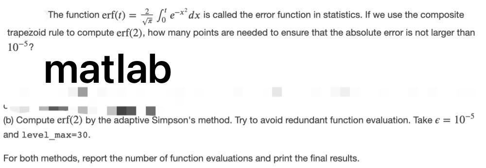 The function erf(t) = ta ló e-**dx is called the | Chegg.com