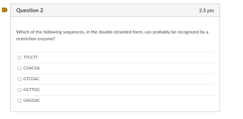 Solved Question 2 2.5 pts Which of the following sequences, | Chegg.com
