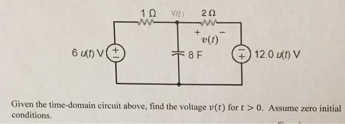 Solved Given the time-domain circuit above, find the | Chegg.com