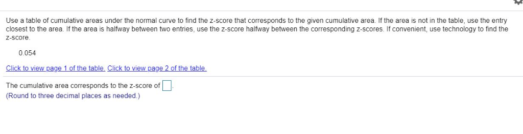 Solved Use a table of cumulative areas under the normal | Chegg.com