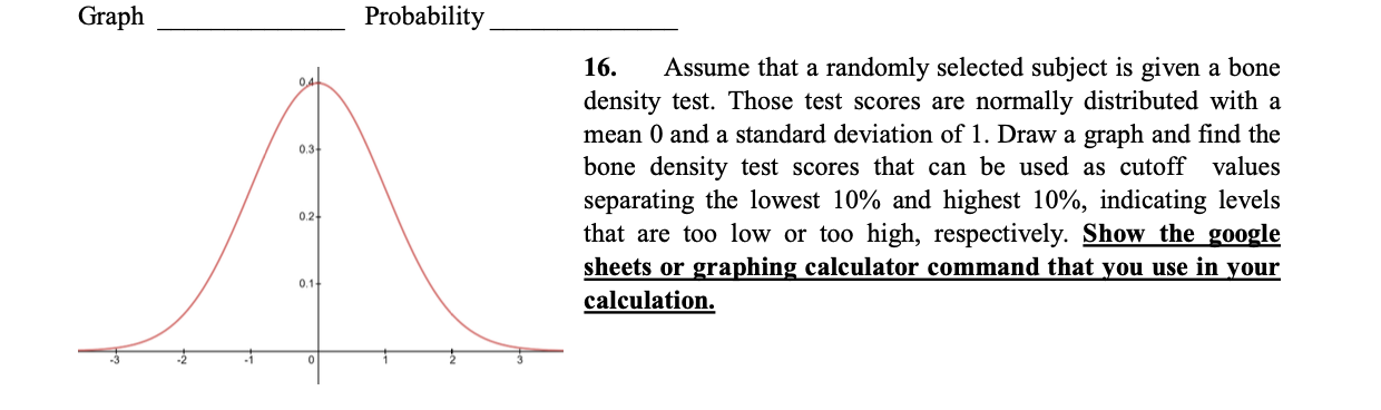 Solved Graph Probability 0,4 0.3 16. Assume that a randomly | Chegg.com