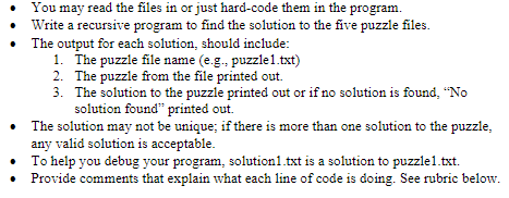 Solved - Topic: Recursion - Sudoku is a number puzzle in | Chegg.com