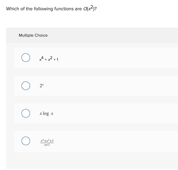 Solved Which of the following functions are 01x²)? Multiple | Chegg.com