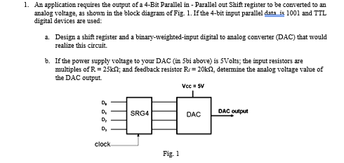 Solved 1. An application requires the output of a 4-Bit | Chegg.com