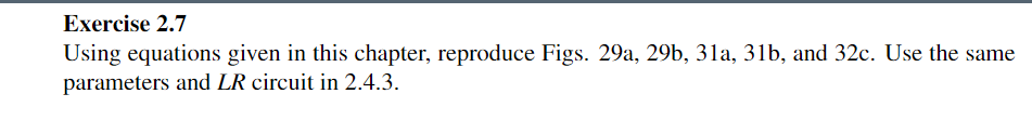 Exercise 2.7 Using equations given in this chapter, | Chegg.com