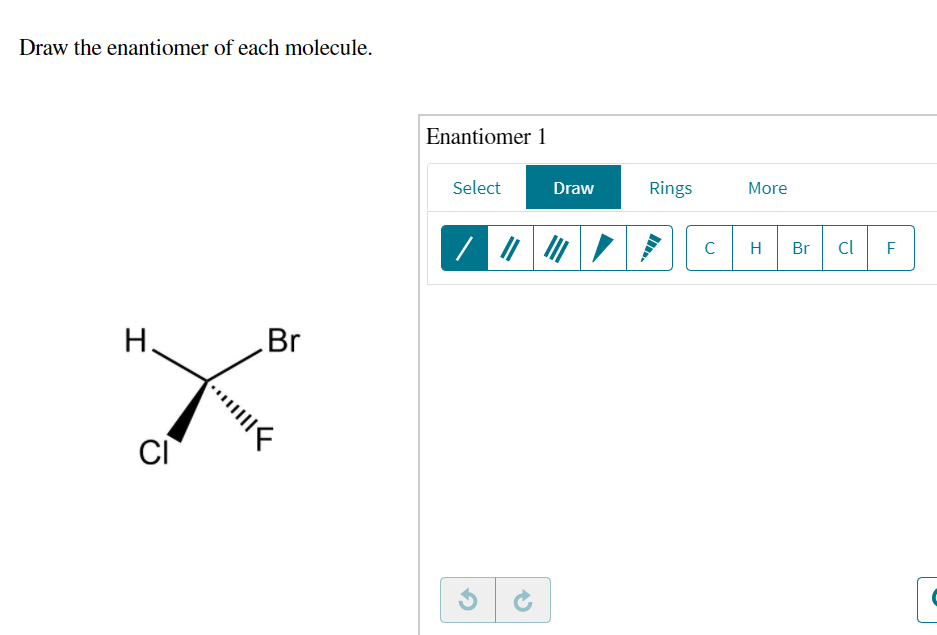 Solved Draw the enantiomer of each molecule. Enantiomer 1 | Chegg.com