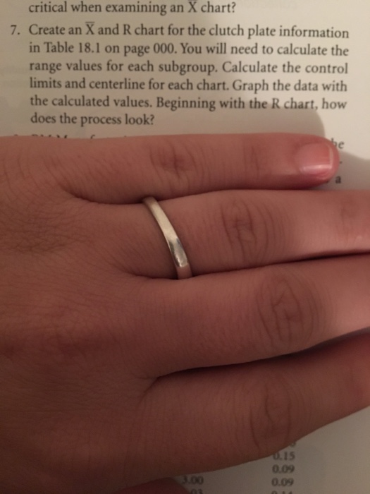 Solved critical when examining an X chart? 7. Create an X | Chegg.com