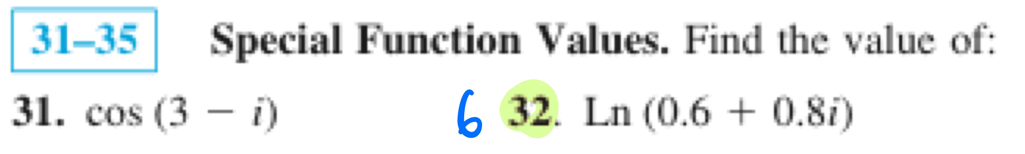 Solved Special Function Values. Find the value of: 31. | Chegg.com