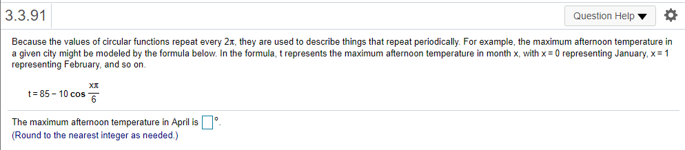 Solved 3.3.91 Question Help Because the values of circular | Chegg.com