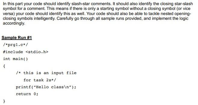 Your program should read a C file from PWD, whose | Chegg.com