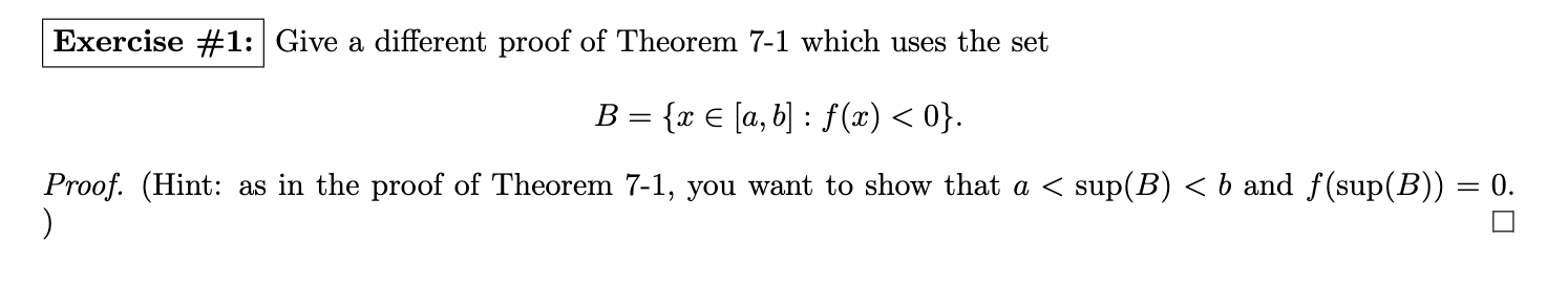 Give a different proof of Theorem 7-1 which uses the | Chegg.com