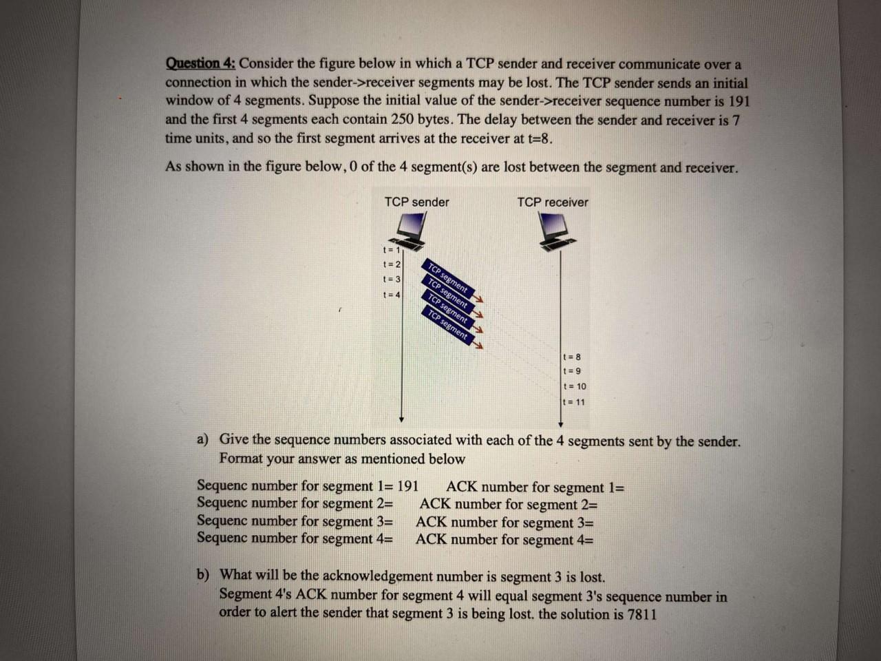 Solved Problem 1-IP Fragmentation Consider sending 2000-byte | Chegg.com