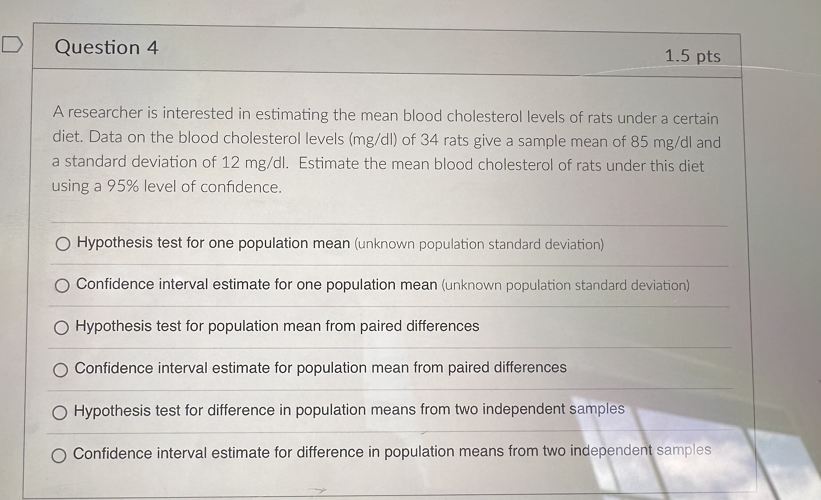 Solved A researcher is interested in estimating the mean | Chegg.com