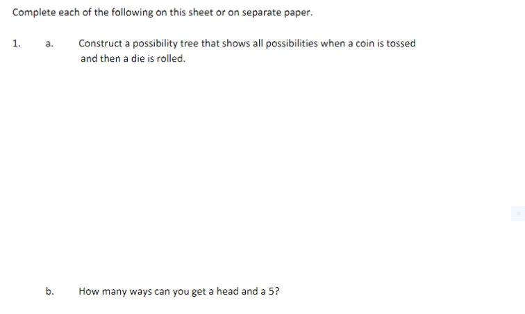 Solved Complete each of the following on this sheet or on | Chegg.com