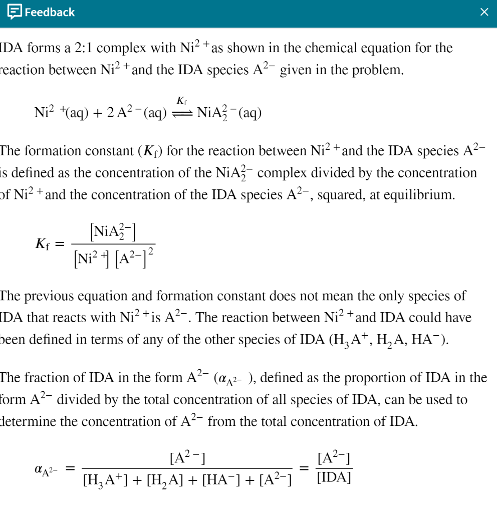 Solved Iminodiacetic acid (IDA) is often used in ion | Chegg.com